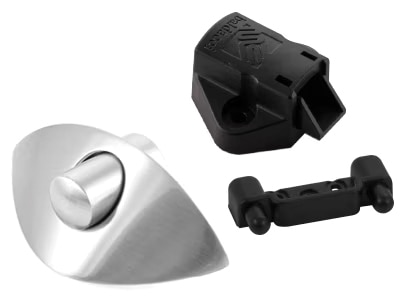 Shell Lock Push Handle Kit - Dull Brushed Nickel